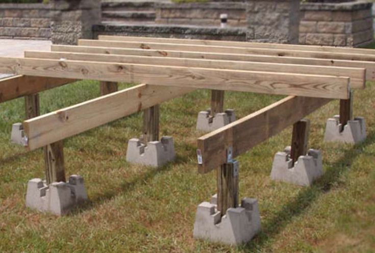 How to Use Concrete Deck Blocks for Deck Posts - Deck Joist, Beam & Rim ...